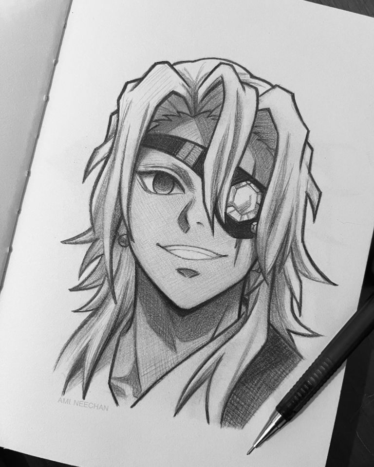 Uzui Tengen drawing / sketch from Demon Slayer by Ami.neechan