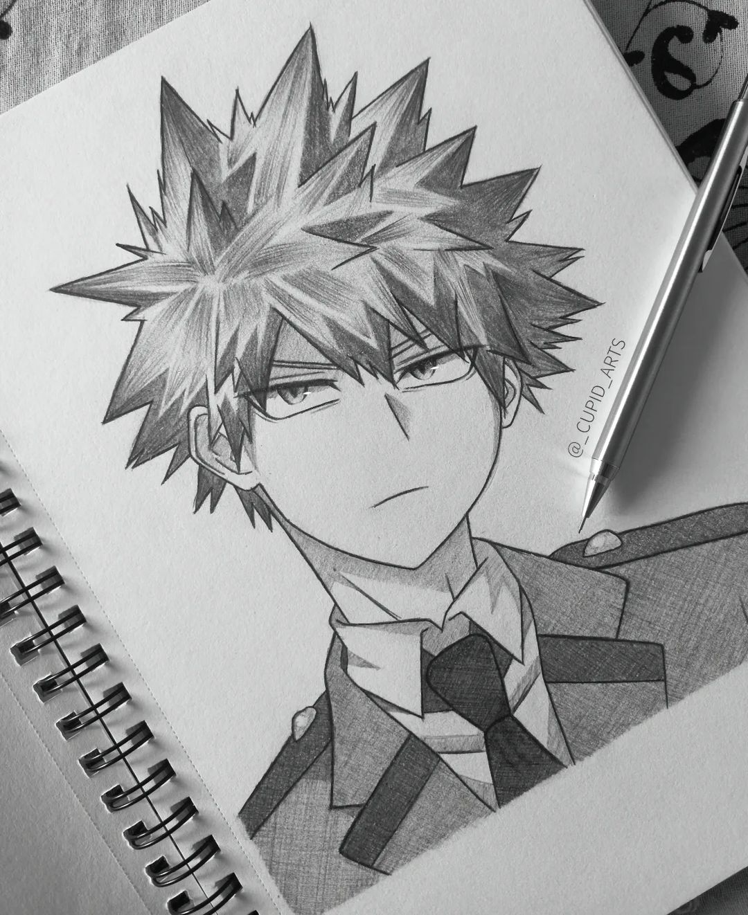 Bakugo Katsuki drawing / sketch from My Hero Academia by _cupid_arts